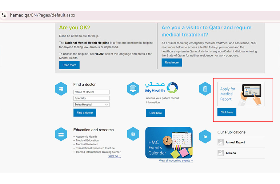 ILoveQatar.net | How to request for medical reports online via Hamad ...