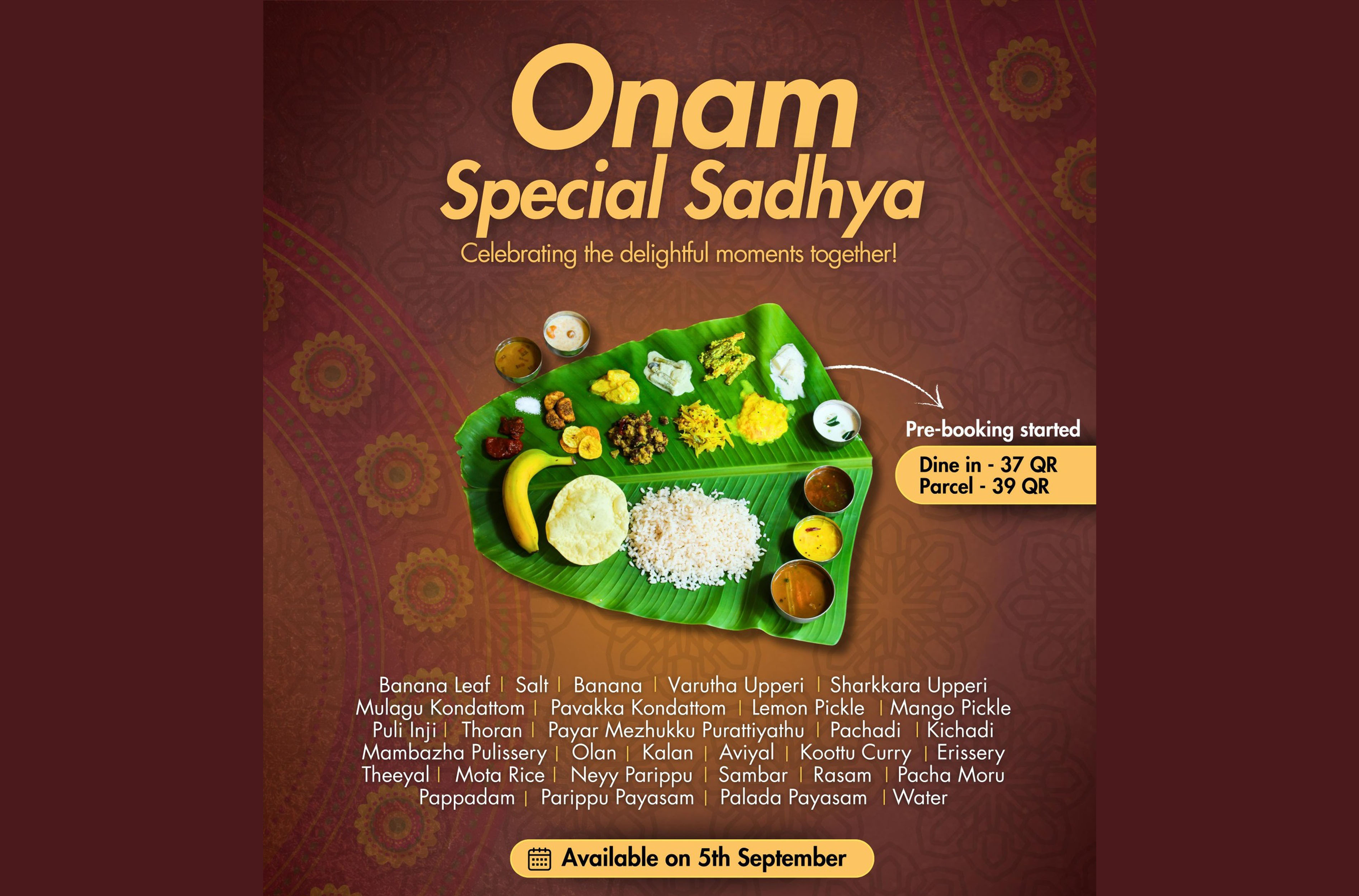 ILoveQatar.net | Places to try Onam Sadhya in Qatar [2025]
