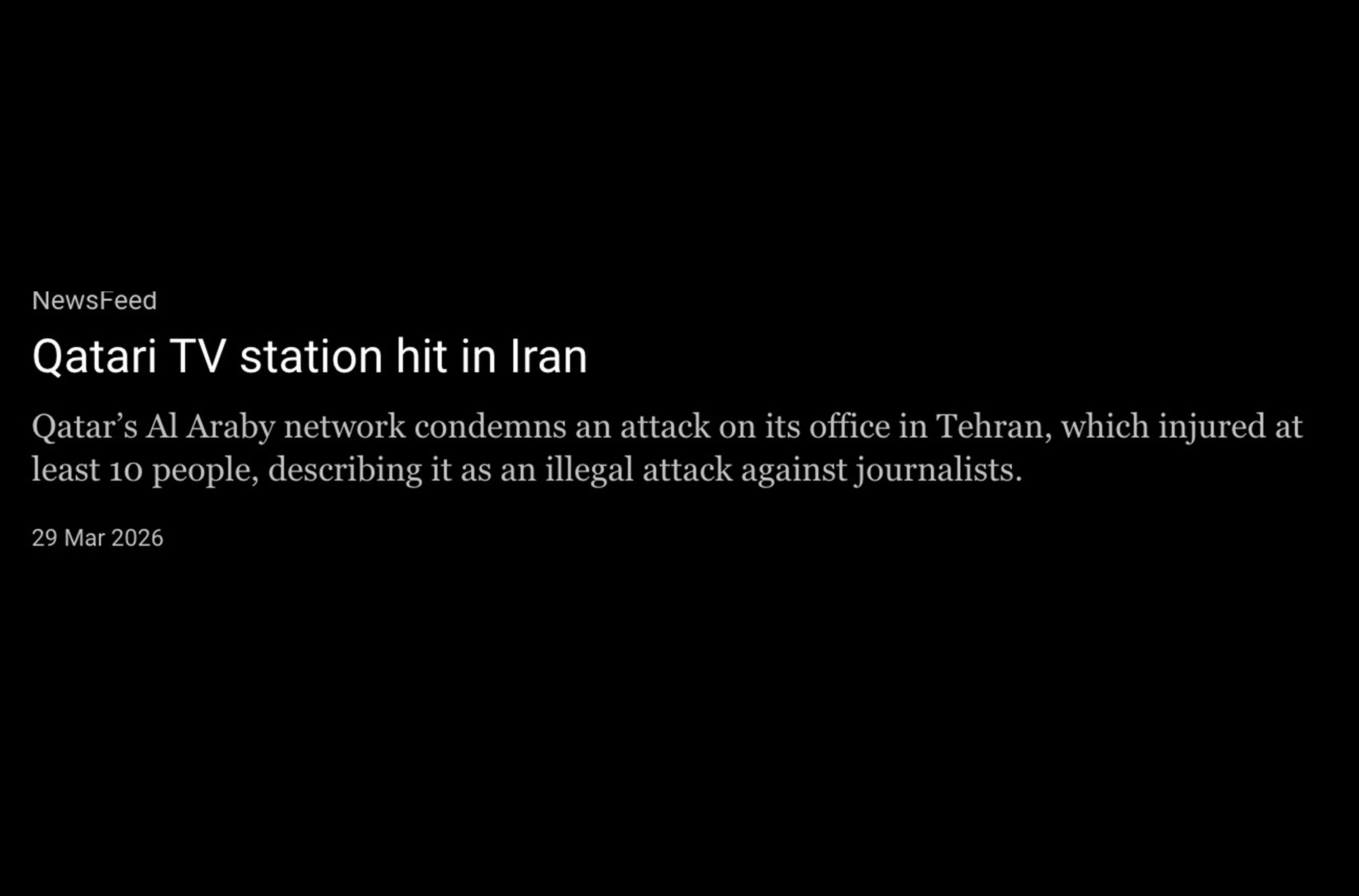 ILoveQatar.net | Qatar’s Al Araby TV condemns missile strike on Tehran ...