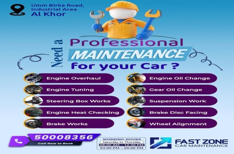 ILoveQatar.net | Fast Zone Car Maintenance – Expert Auto Services in Al Khor