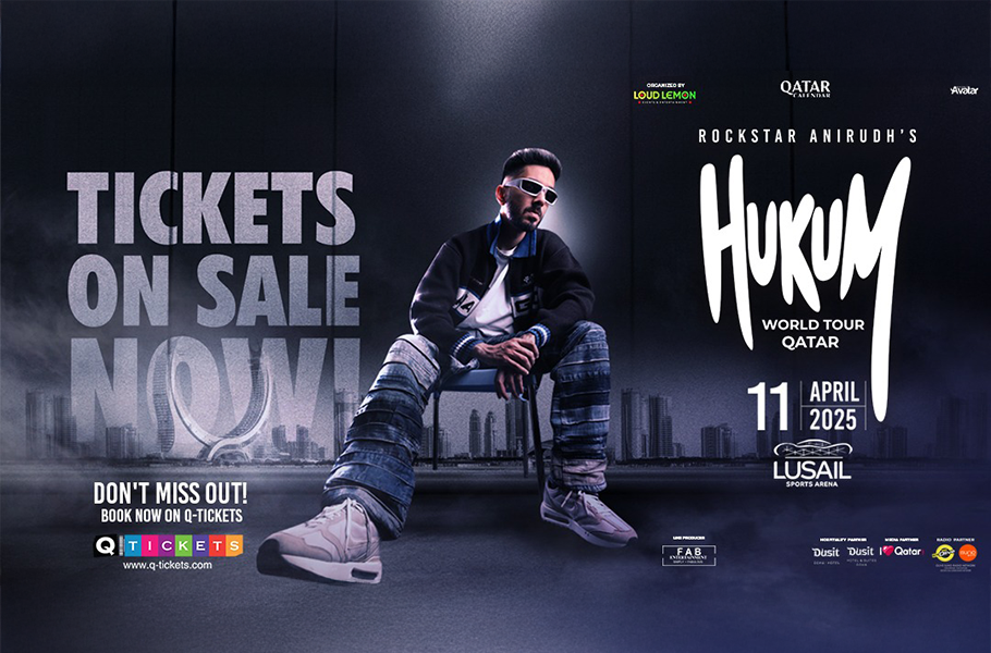 ILoveQatar.net | Anirudh: Hukum World Tour in Qatar