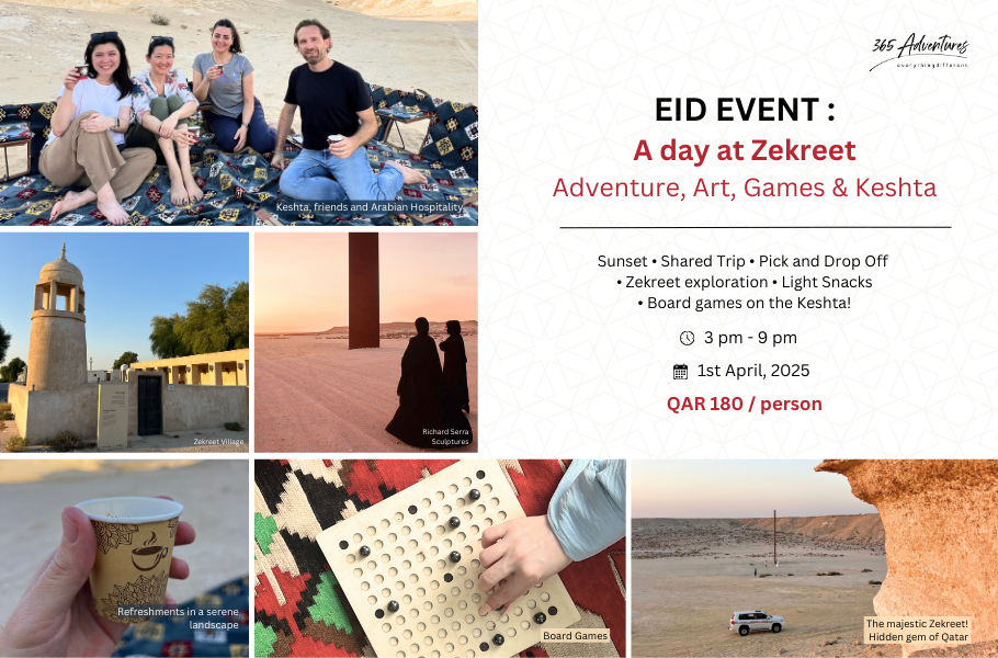 ILoveQatar.net | Eid Event : A day at Zekreet – Adventure, Art, Games ...
