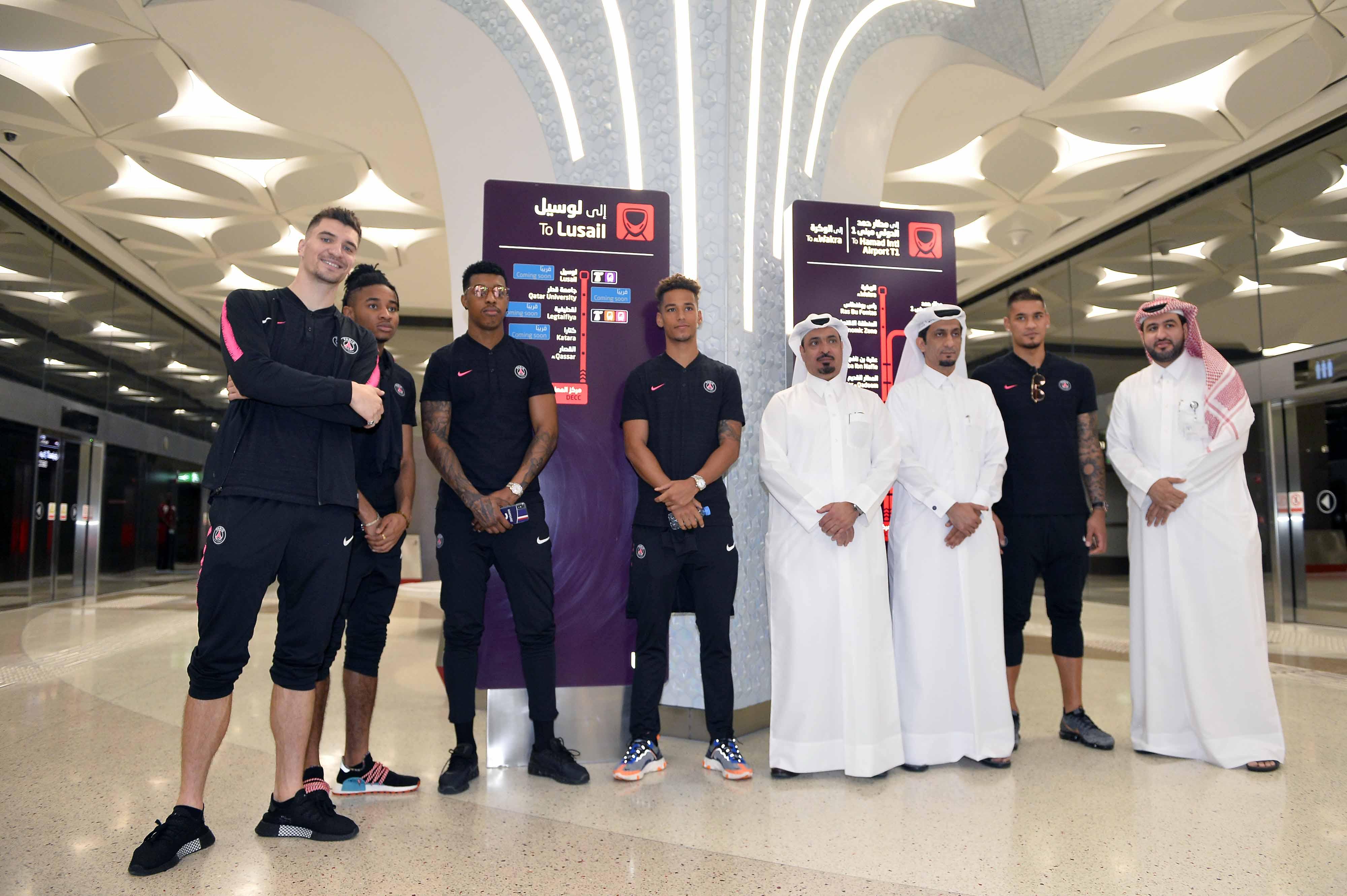 ILoveQatar.net | Team PSG takes Qatar Metro!