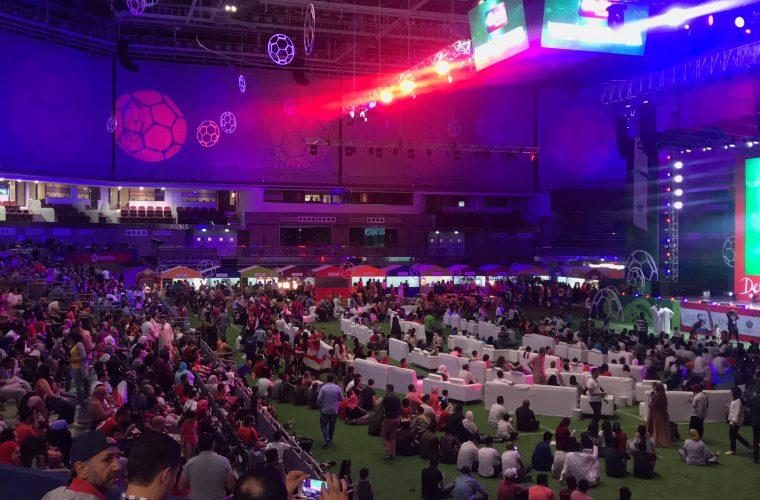 ILoveQatar.net | Full House at Qatar Fan Zone in Ali bin Hamad Al ...