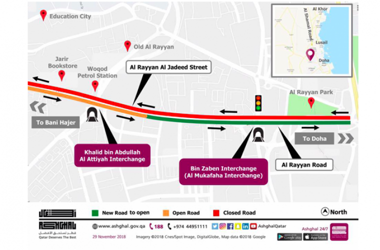 ILoveQatar.net | New lanes to open on Rayyan Road