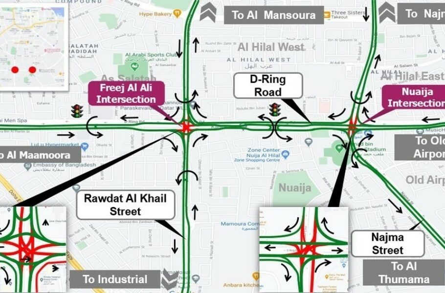 ILoveQatar.net | Ashghal announces layout changes for D Ring Road works