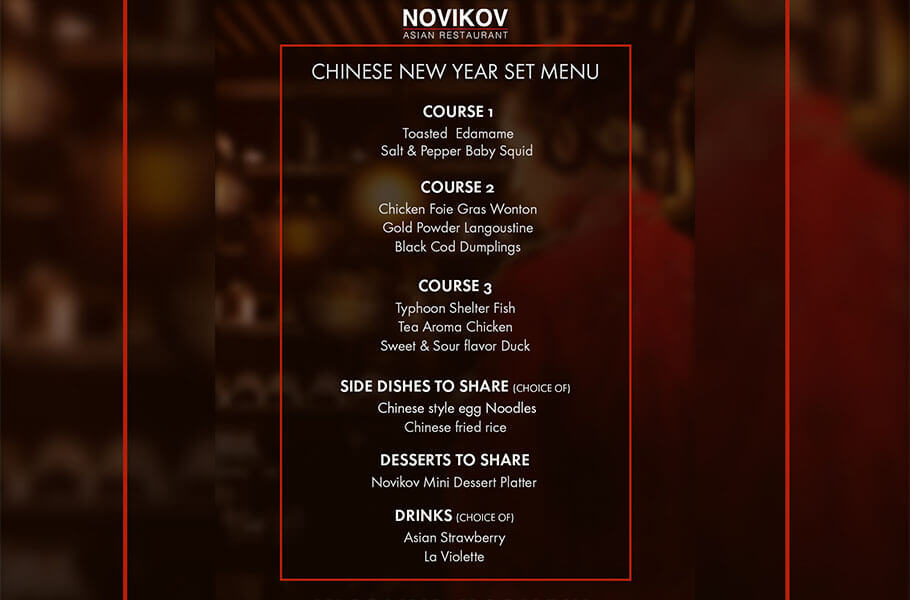 ILoveQatar.net | Why Novikov Doha's Chinese New Year Set Menu is an ...