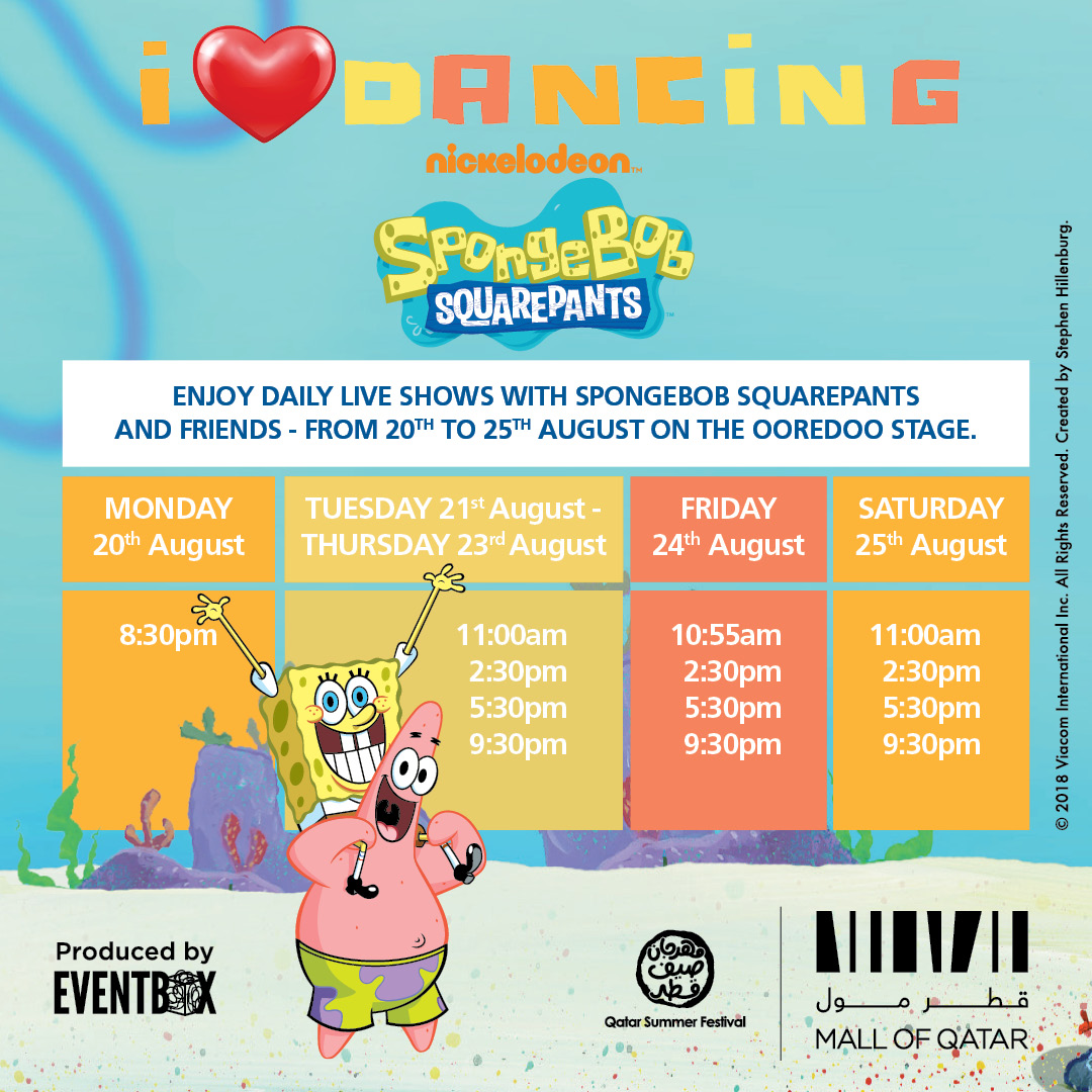 ILoveQatar.net | SpongeBob SquarePants to celebrate Eid Al-Adha at Mall ...