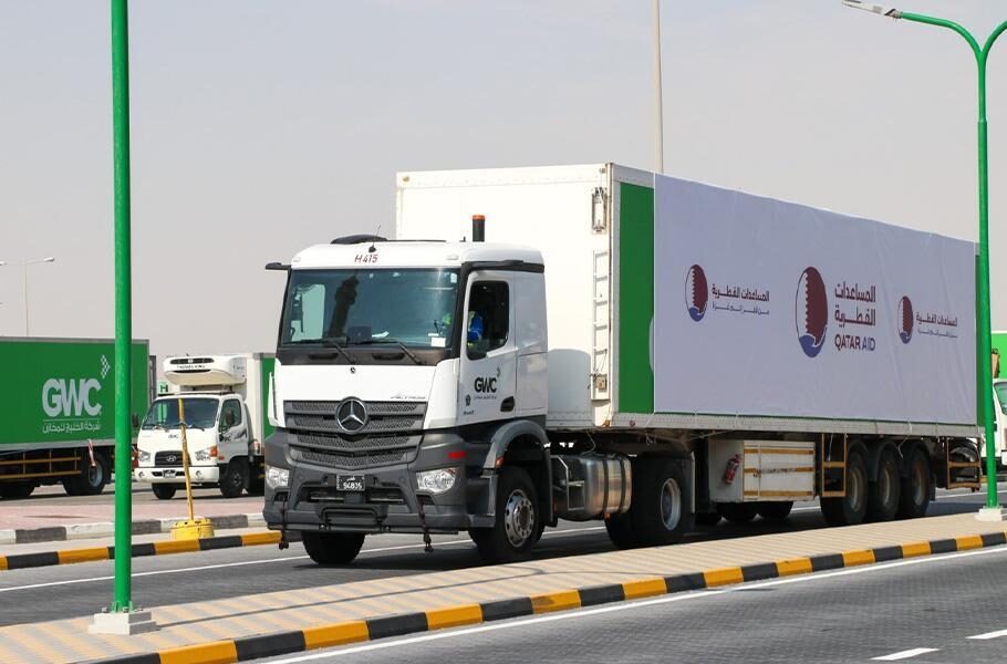 ILoveQatar.net | 10 trucks transported to Jordan as part of Qatari aid ...