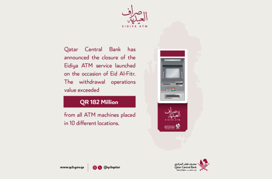 ILoveQatar.net | Eidiya ATMs record over QR 182 million in withdrawals ...