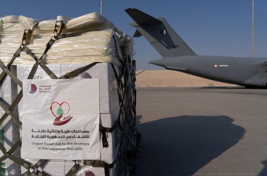 ILoveQatar.net | Fourth Qatari aircraft bringing aid arrives in Lebanon