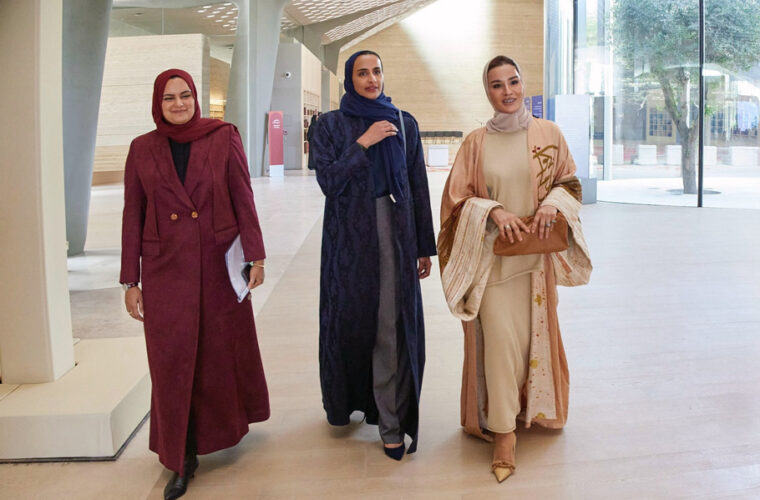 ILoveQatar.net | Her Highness Sheikha Moza attends first day of Jadal ...