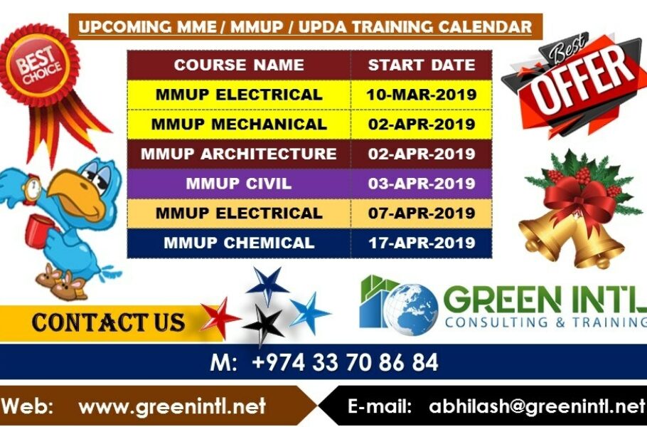 ILoveQatar.net | MME / MMUP / UPDA ENGINEERS' EXAM PREPARATION TRAINING ...