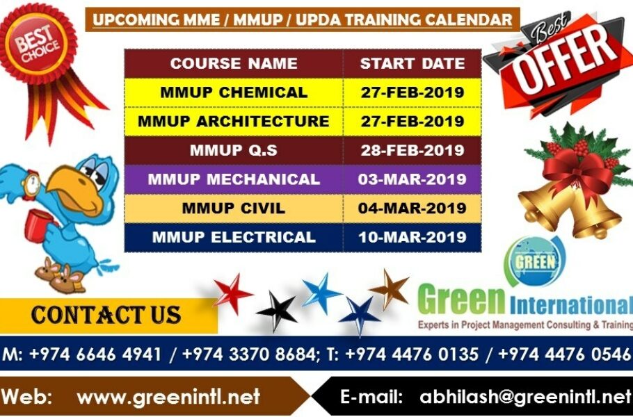 ILoveQatar.net | MMUP UPDA TRAINING FOR ENGINEERS @ GREEN INTERNATIONAL ...