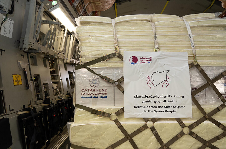 ILoveQatar.net | Qatari aircraft delivers humanitarian aid to Syria via ...