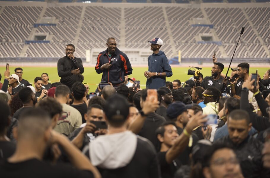 ILoveQatar.net | Usain Bolt surprises Qatar's running community at PUMA ...