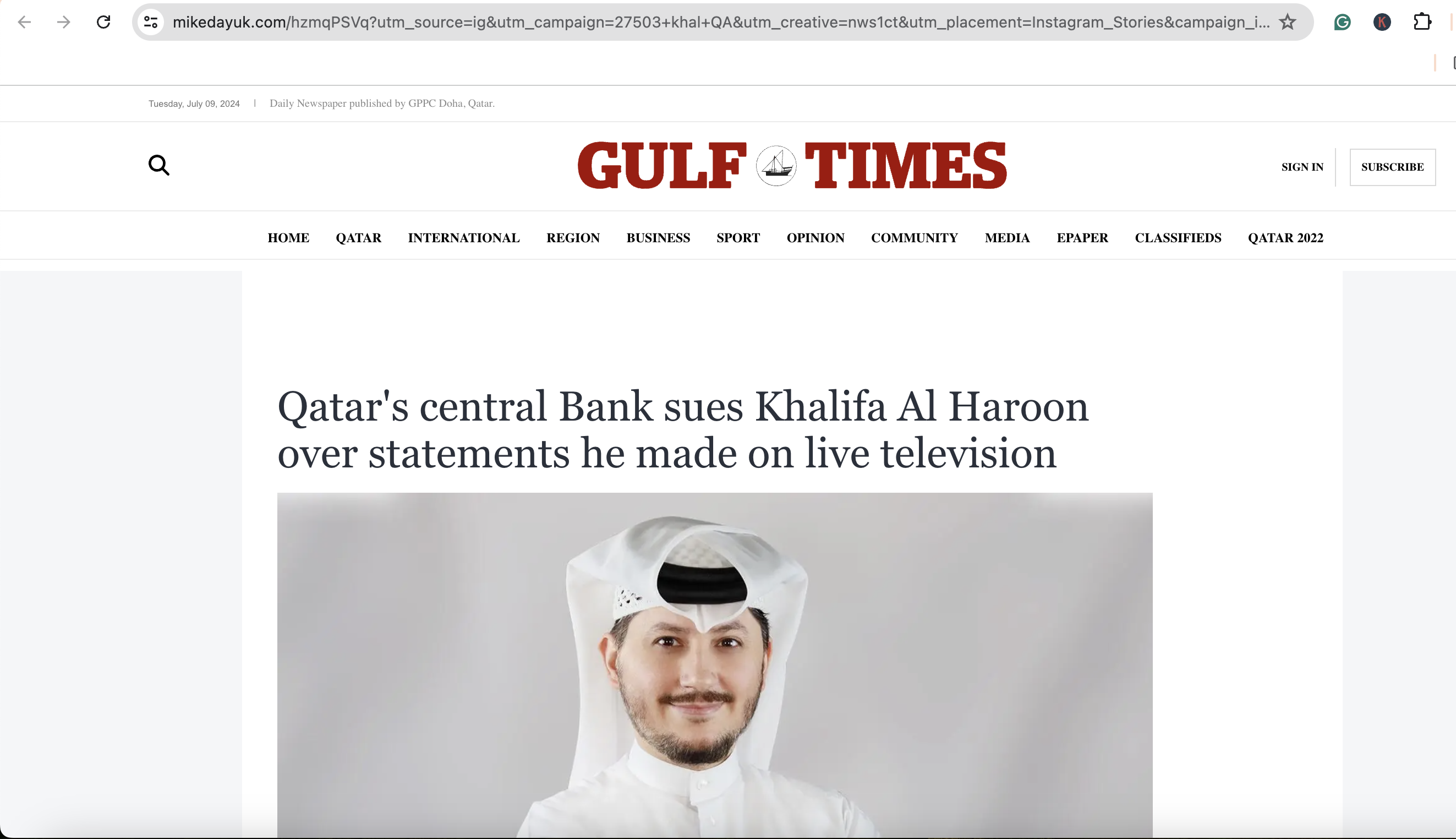 ILoveQatar.net | Beware of scam article circulating with false claims about Khalifa Al Haroon's ...