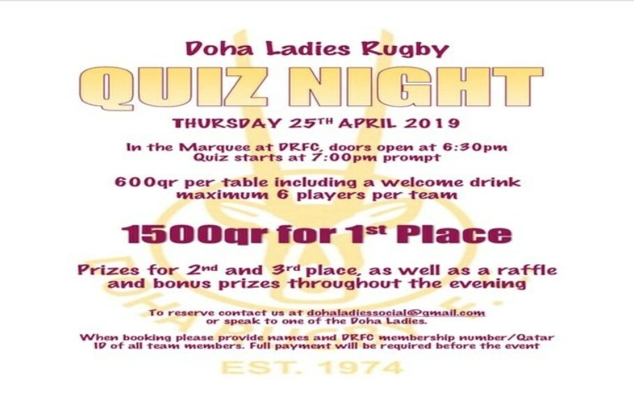 ILoveQatar.net | Quiz Night at Doha Rugby Football Club